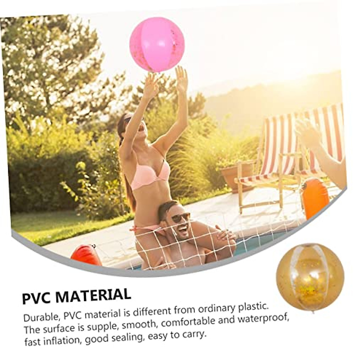 Alasum 4pcs Transparent Beach Ball Boys Beach Toys Childrens Toys Beach Balls for Kids Kid Toy Water Toy Ball Summer Pool Ball Water Playing Ball Pool Party Inflatable Water PVC