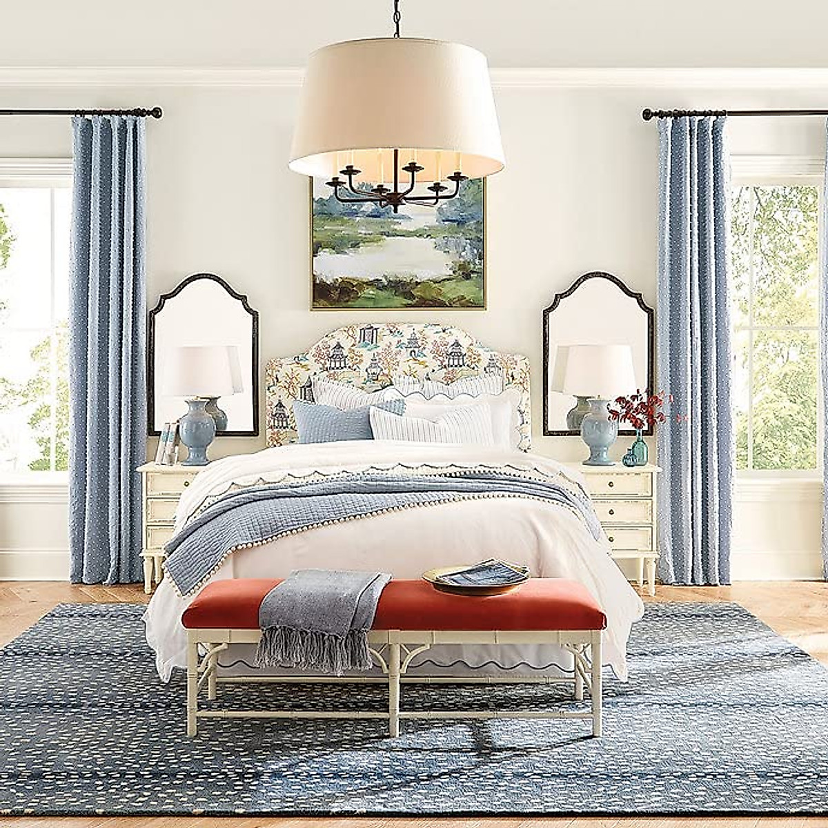 Wallard Antelope Cheetah Blue,Neutral,Grey,Mink Animal Contemporary Handmade 100% Woolen Area Rugs & Carpets (Blue, 2.6x8)