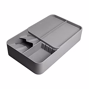 Silverware Drawer Organizer, Expandable Utensil Tray for Kitchen, BPA Free Flatware and Cutlery Holder, Adjustable Double Plastic Storage for Spoons