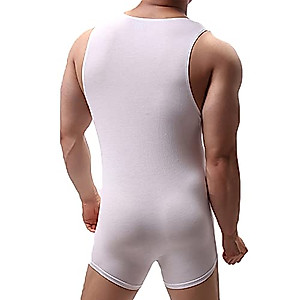 WMIERFI Men's Wrestling Singlet Athletic Leotard One Piece Sport Bodysuit Gym Outfit Active Underwear