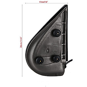 ZAPOSTS Rearview mirror Replacement Fit for 2007-2013 for Chevy Silverado 1500 2500 HD 3500 HD for GMC Sierra 1500 2500 HD for GMC Yukon/Yukon XL 1500 Power Heated Manual Fold Right Side View Mirror