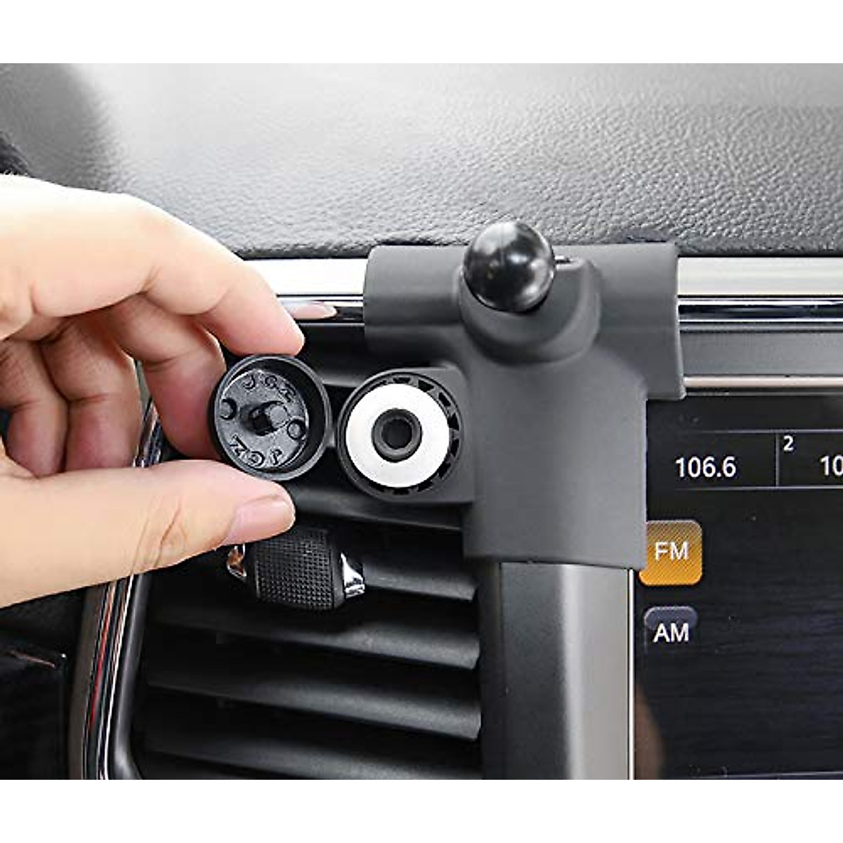 ITrims Car Accessories for Jeep Grand Cherokee 2014-2020 Phone Holder, Aluminum Alloy, Carbon Fiber, Compatible with Smartphones