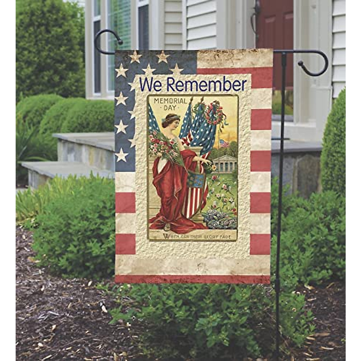 We Remember Memorial Day Flag - 12 x 18 Memorial Day Garden Flag - Memorial Day Decorations Outdoor Flag - Patriotic Garden Flags 12 x 18 Double Sided - Memorial Day Flags by Jolly Jon