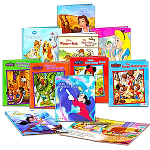 Classic Disney Storybook Collection for Toddlers Kids - Bundle with 10 Disney Books Featuring Mickey Mouse, Minnie Mouse, Winnie The Pooh, and More | Disney Bedtime Book Set
