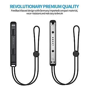 KOOWOD Wrist Strap for Switch Joycon – 1 Pair Lanyard Replacement Parts Accessories Caps for Joy Con Controller