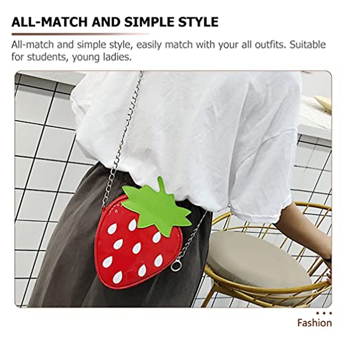 SOIMISS Crossbody Bag Womens Zipper Wallet Fruit Purse Novelty Strawberry Crossbody Shoulder Bag Handbags Funny Wallet for Women Girl Girl Backpack Purse Crossbody Phone Purse