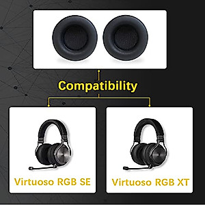 MQDITH Soft Protein Leather Replacement Ear Pads Compatible with Corsair Virtuoso RGB SE Headset