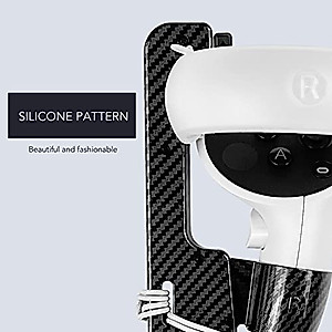 VR Golf Club Adapter Handle, Carbon Fiber VR Golf Enhanced Gaming Experience Controller for Oculus Quest2 VR Somatosensory Accessories (Peacock Blue)