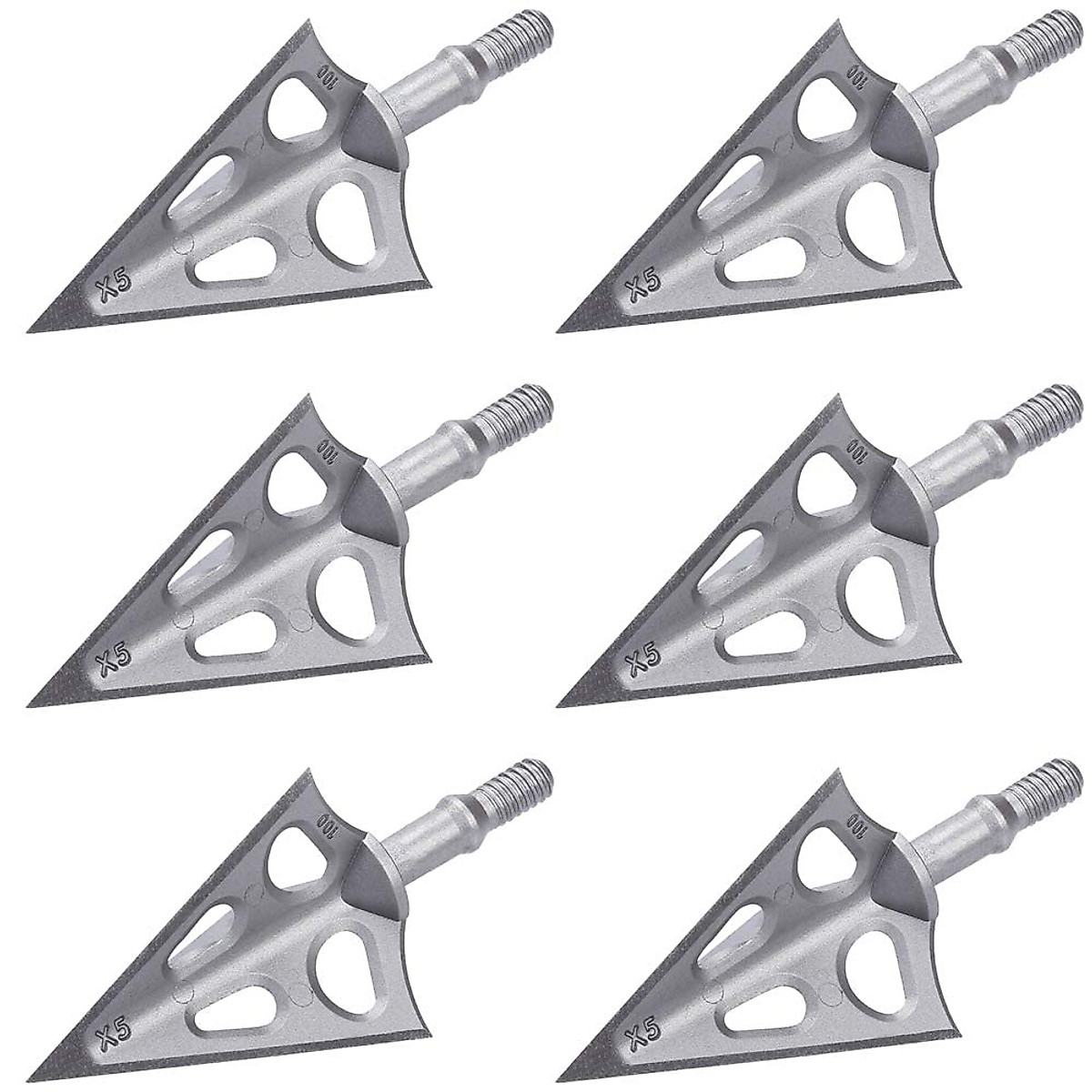 JIANZD Archery Broadheads 100 Grain Fixed Blades Stainless Steel Hunting Broadheads for Crossbow Recurve Bow and Compound Bow