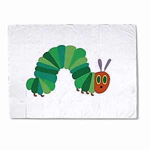 WHXM Baby Blanket The Very Hungry Caterpillar Cute Colorful Lightweight Flannel Blankets 40x30in for Newborns Toddler Bedding Blankets Baby Swaddle Blankets White Dog Reversible Quilt mxq, One Size