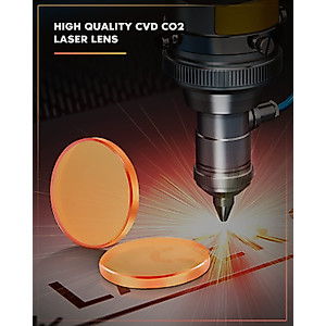 Inccala CO2 Laser Lens PVD ZnSe Laser Mirror: 18mm/0.71" FL76.2mm/3" T2.2mm Meniscus CO2 Focus Lens for CO2 Laser Engraving Cutting Machine