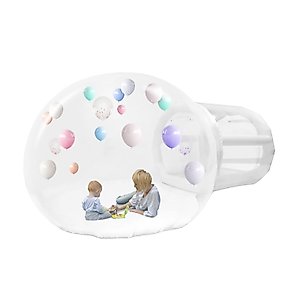 Inflatable Bubble House Bubble Tent with 350w Air Blower, PVC Commercial Outdoor Transparent Room Bubble Tent for Camping, Parties, Garden Picnic(118" Diameter, 78" Tunnel)