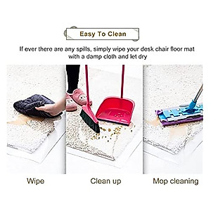 Clear PVC Desk Chair Mat 1.5mm plastic carpet protector roll Hallway Area Rug, Floor Protector Mat PVC Non-Slip Protector Mat, Area Rug Large Clear Vinyl Runner Rug chair mat for carpet floors,85-165c