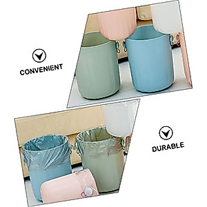 Levemolo 4pcs Bin Band Bathroom Anti-Drop Anti- Buckles Slip Clips Magnetic Can Adjustable Kitchen Grocery Buckle Fixation Blue Rubbish Bag Fasten for Holder Clamp Waste Creative Clip