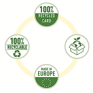 Esselte Large Storage Box With Lid, Pack Of 3, Home/Office Storage & Organisation, 100% Recycled Cardboard, 100% Recyclable, Geometric Design, White, 628286