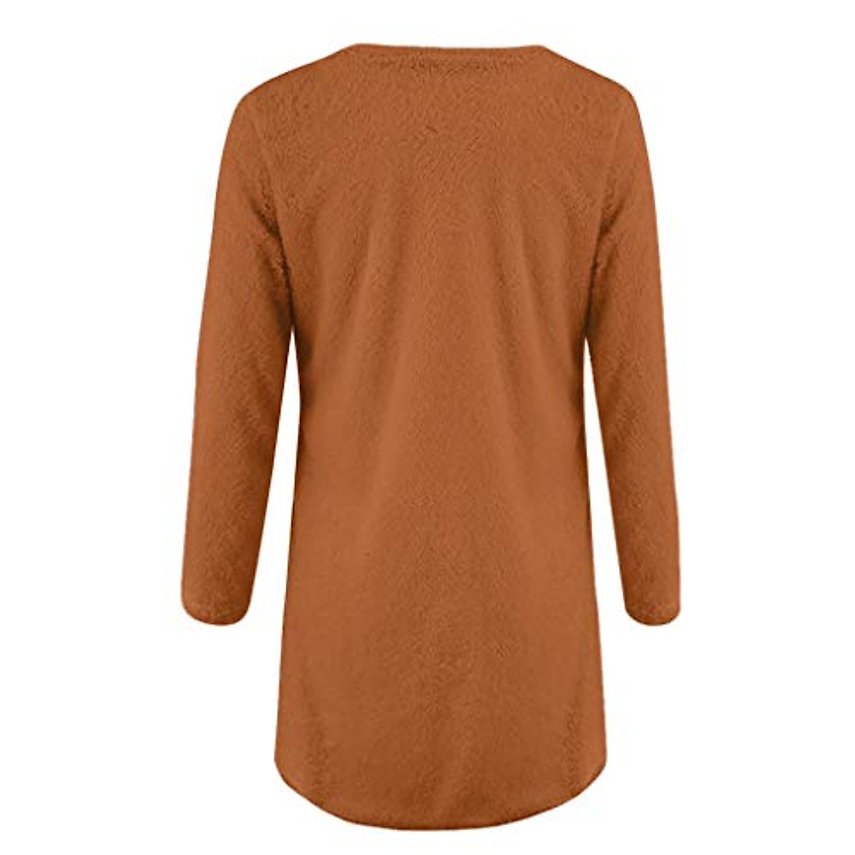 Akabsh Women Casual Sweatshirt Solid Winter Warm Soft Wool Pockets Cardigan Coat Outwear