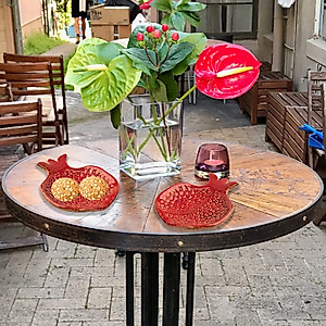 Spoon Rest 2 Pcs Spoon Holder For Stove Top Ceramic Spoon Rest For Kitchen Counter Spoon Rest For Stove Top Coffee Spoon Rest Pomegranate Shaped