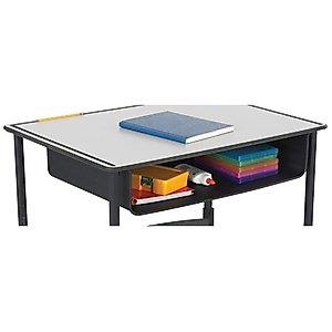 Safco Products 1212BL Book Box for AlphaBetter Desk, Black Classroom and Home School Desk, Add Storage and Organization to Alphabetter Student Desks