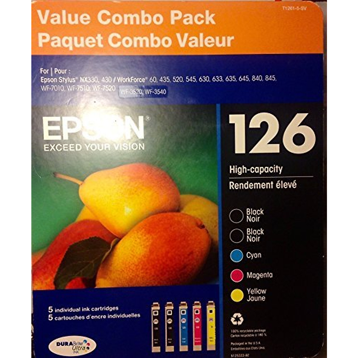 Epson Inkjet Ink - 126 High Capacity Value Combo Pack
