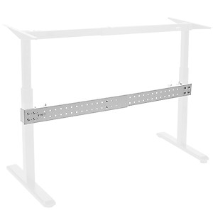 VIVO Universal Steel Clamp-on Desk Stabilizer Bar, 36 to 61.6 inch Bracket Support System for Sit to Stand Desk Frames, White, DESK-STB01W
