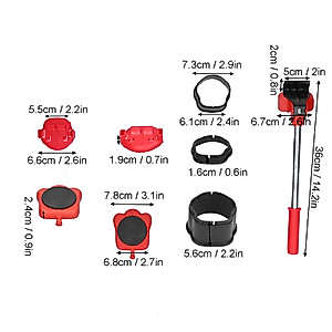 Furniture Lifter,13Pcs Furniture Moving Lifter Adjustable Height Multifunctional Heavy Duty Handling Tool Base,150KG Load Capacity Per Round Furniture Sliders Suitable for Washing Machines Sofas
