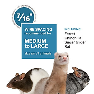 Prevue Pet Products 484 Deluxe Critter Cage, Dark Gray