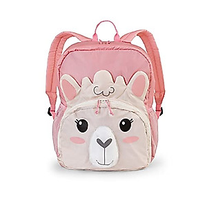 Outdoor Gear Girl's Izzie the Llama Kid's Backpack - 15 Liter (Pink & Cream, 11"x4.5"x14")