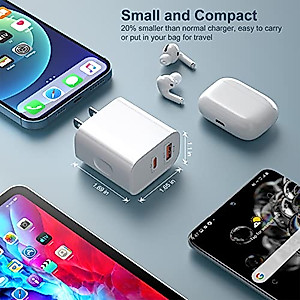 USB C Wall Charger Block, Costyle 4 Pack Dual Port PD 20W USB C Power Adapter Fast Charge Type C Wall Charger Plug for iPhone 14 13 12 11 Pro Max SE XR XS Pad 8 7 Plus, Pixel 7 Pro 6A, Samsung Galaxy