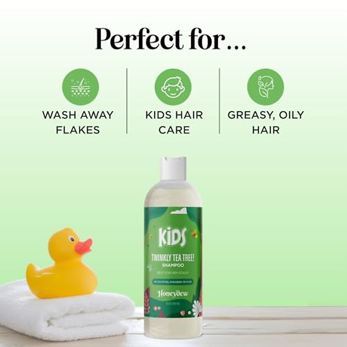 Cleansing Kids Shampoo for Dry Scalp - Dry Flaky Scalp Care Shampoo for Kids and Hair Build Up Remover with Tea Tree Oil and Rosemary Essential Oils for Hair Care - Kids Scalp Cleanser for Build Up