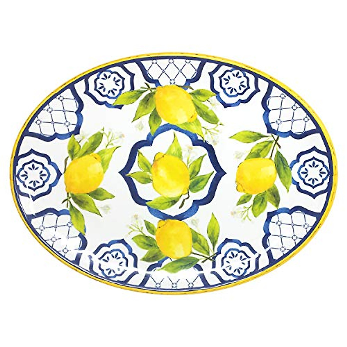 Le Cadeaux Melamine Oval Serving Platter 16 inch, Palermo