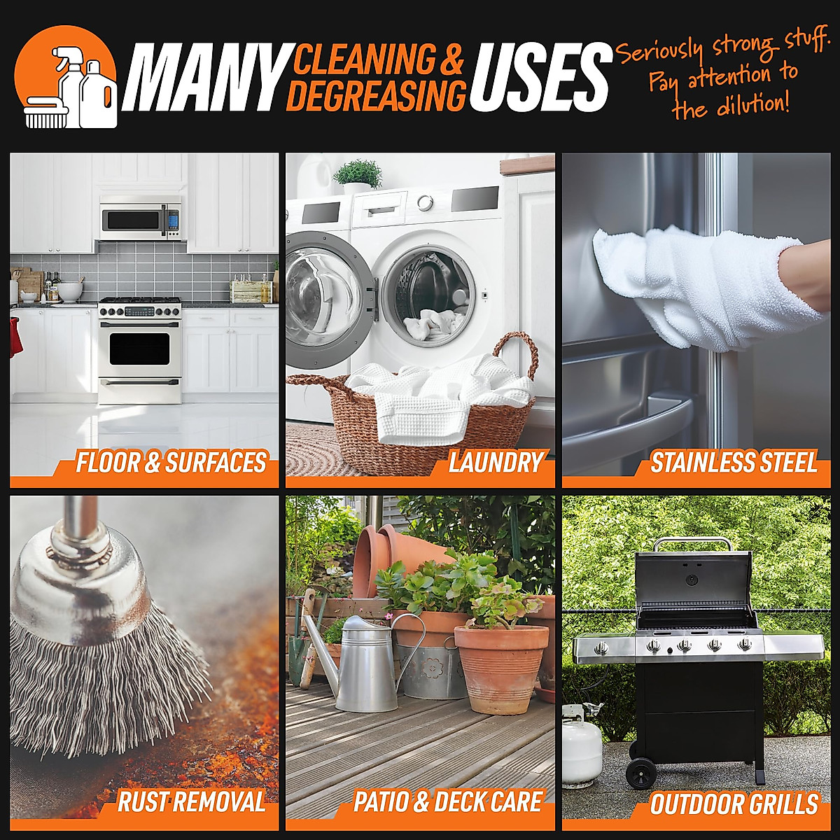 Calyptus 50% Concentrated Vinegar | Highest-Performance (12.5X Power) | Pure Virgin Vinegar | Dynamic-Power | Home, Outdoor, Industrial Cleaner Concentrate | Makes 12.5 Gallons | USA Made | 128 Ounces