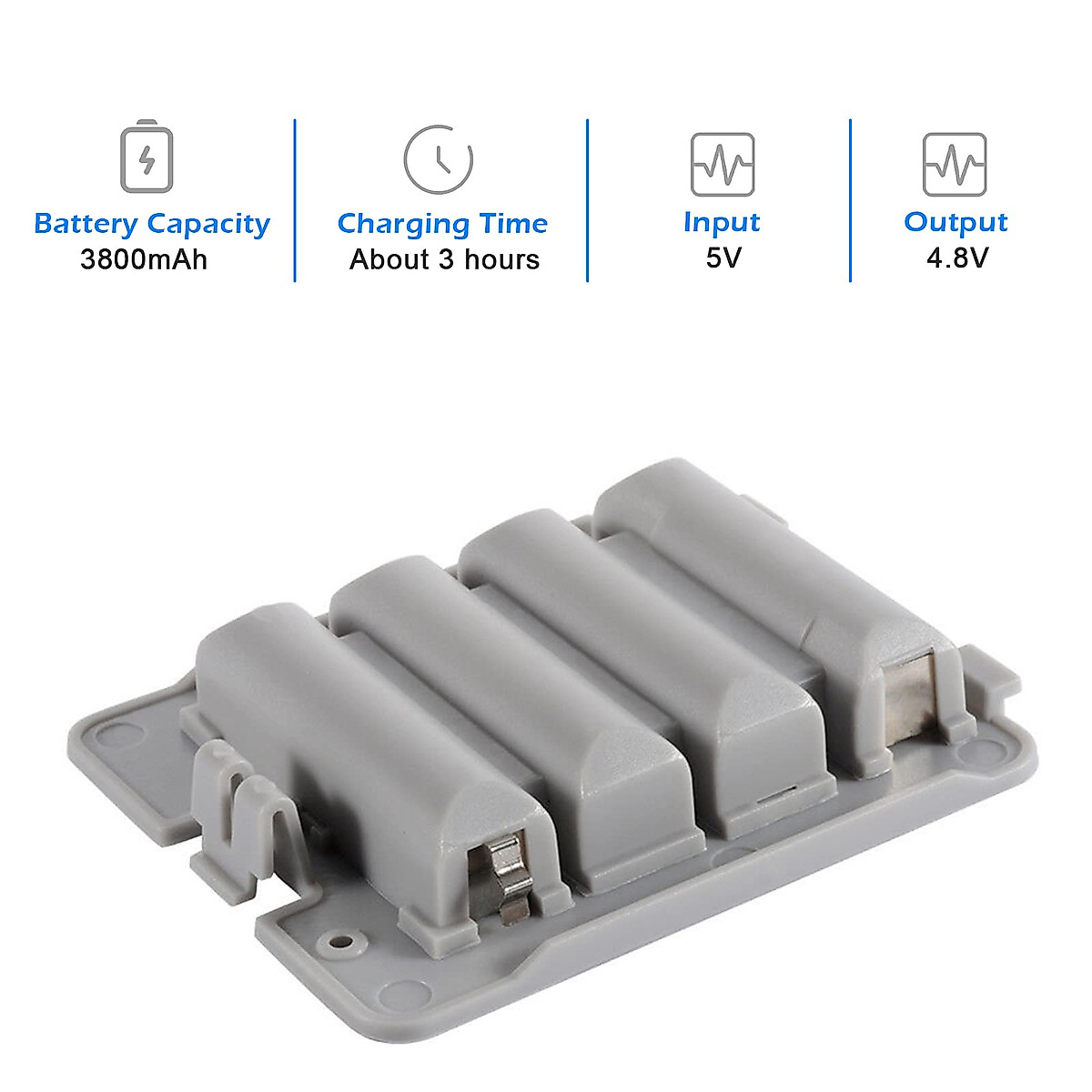 Yunnyp 3800mAh Balance Board Battery,High Capacity Rechargeable Battery for Wii Fit