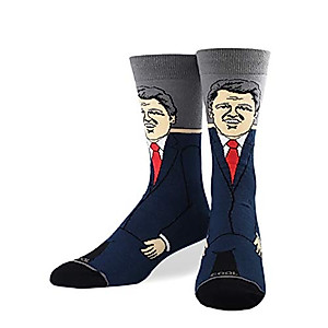 Cool Socks Novelty Crew Socks Men's Women's, Bill Clinton, Graphic Print, Large
