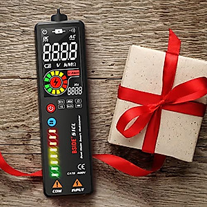 BSIDE Voltage Tester, Color LCD 3-Results Display AC Voltage Detector, Non-Contact with Adjustable Sensitivity, Integrated Multimeter, Dual Range Electric Voltage Sensor Pen with Protect Case