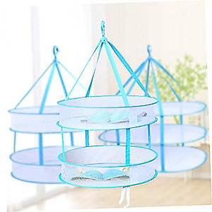 2pcs 3 Foldable Garment Rack Collapsible Laundry Drying Rack Foldable Laundry Rack Sweater Drying Rack Collapsible mesh Basket Clothes Drying Rack Drying Rack. mesh Drying Rack Air