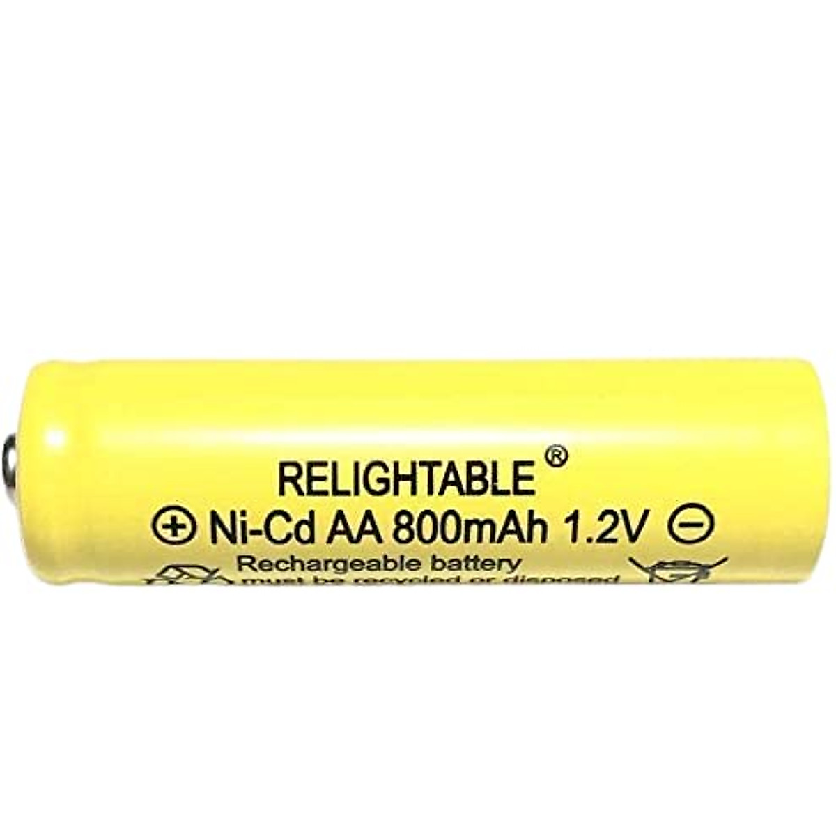 RELIGHTABLE AA Size NiCd AA 800mAh 1.2V Rechargeable Batteries for Solar Lamp Solar Light (6-PCS AA 800mAh)