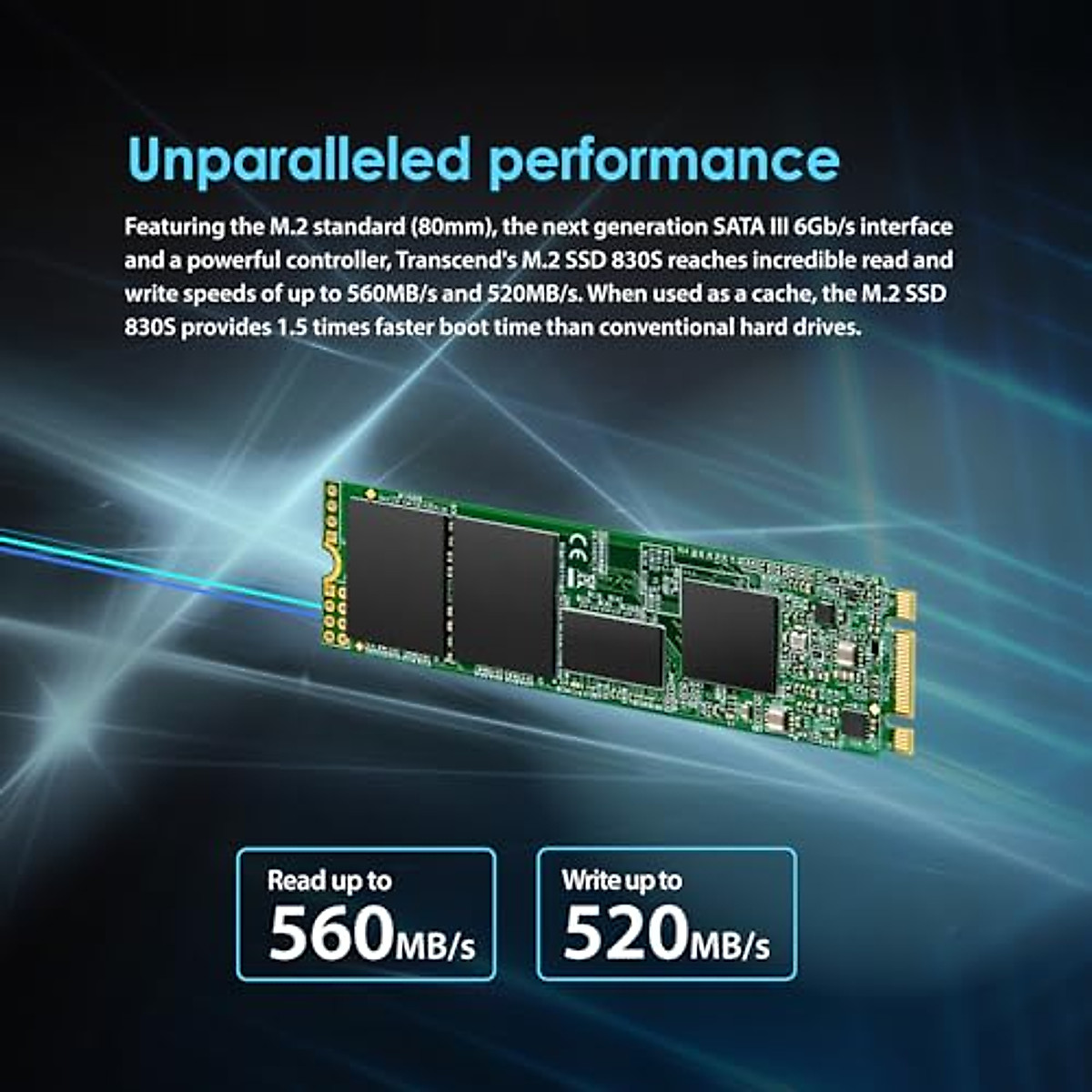 Transcend 2TB SATA III 6GB/s MTS830S M.2 2280 Solid State Drive - TS2TMTS830S