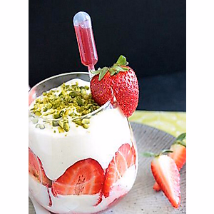 Rimandy 100 Pcs Mini Clear 4ml Plastic Transfer Pipettes Food Cupcake Squeeze Dropper Liquid Dropper Pipettes