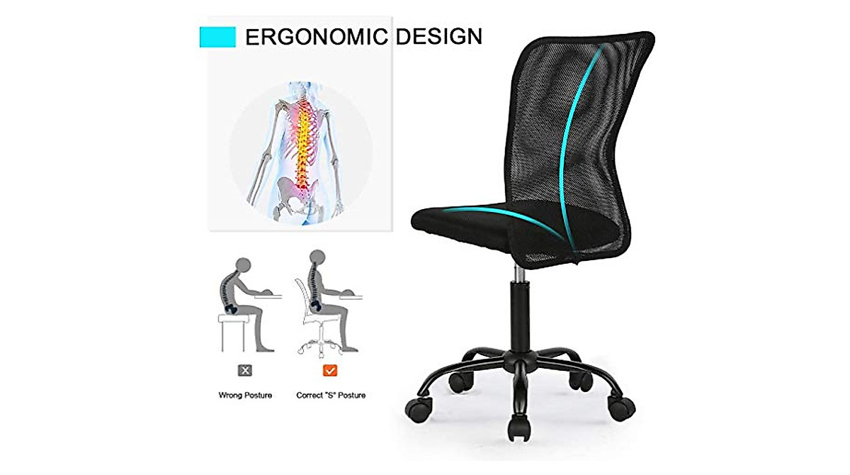Ergonomic Office Chair with Lumbar Support - Comfort & Style