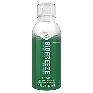 Biofreeze Menthol Spray 3 FL OZ Colorless Aerosol Spray Associated with Sore Muscles, Arthritis, Simple Backaches, and Joint Pain (Packaging May Vary) (1)