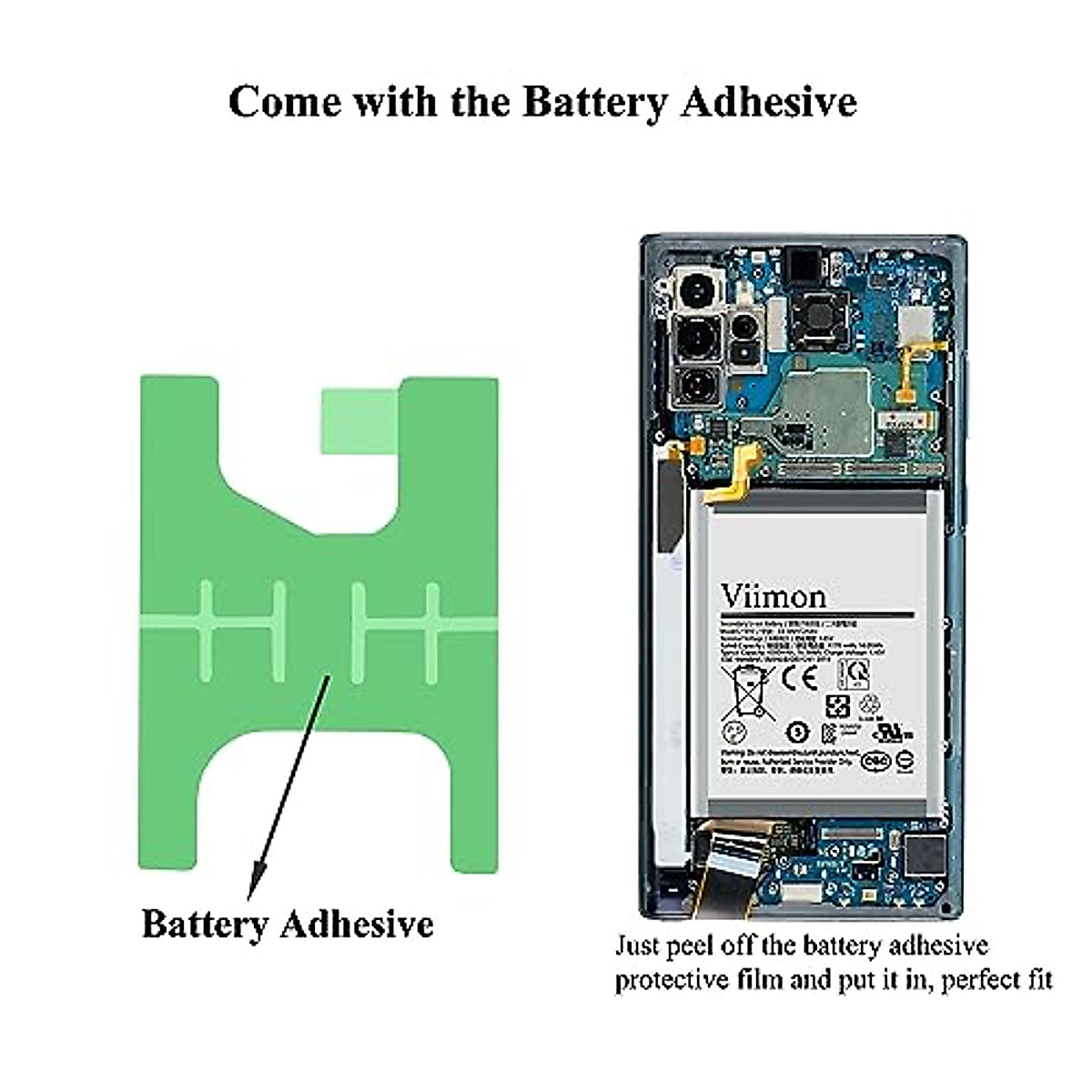 Viimon Note 10 Plus Battery Replacement Kits (2022 New Upgraded) for Samsung Galaxy Note 10 Plus SM-N975U All Models with Adhesive and Repair Tool Kits