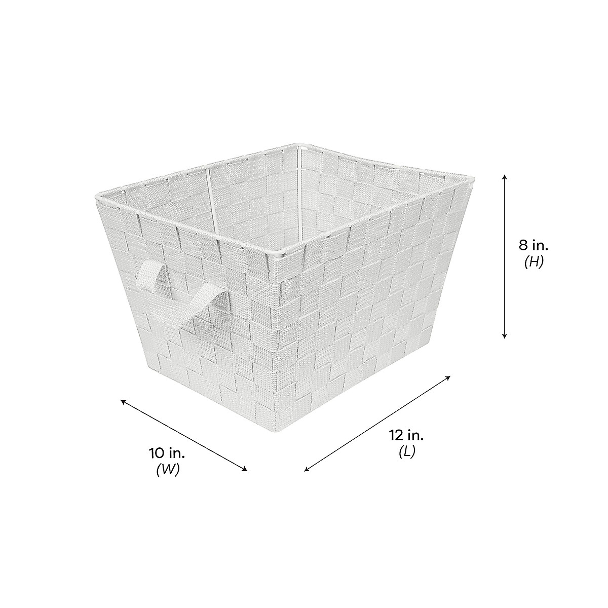 Simplify Medium Woven Strap Tote, HeatherGrey, Small Tote