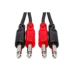 Hosa CPP-202 Dual 1/4" TS to Dual 1/4" TS Stereo Interconnect Cable, 2 Meters