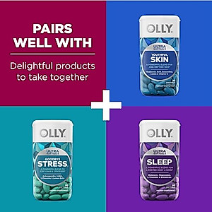 OLLY Ultra Women's Multi Softgels, Overall Health and Immune Support, Omega-3s, Iron, Vitamins A, D, C, E, B12, Daily Multivitamin, 30 Day Supply - 60 Count