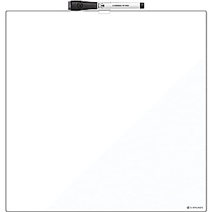 U Brands Magnetic Square Dry Erase Board, 14 x 14 Inches, Frameless (460U00-04)