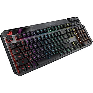 ASUS ROG Claymore II Wireless Modular Gaming Keyboard + ROG Balteus Qi Vertical Gaming Mouse Pad Bundle