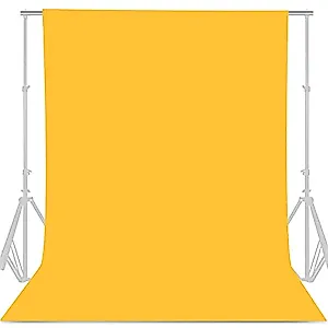 GFCC Yellow Backdrop - 8FTX10FT Yellow Photo Backdrop for Photoshoot Background for Photography Screen Video Recording Picture Background