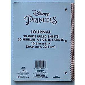 Spiral Bound Princess ''Be The Hero of Your Journey'' 50 Sheet Wide Ruled Notebook - 8 x 10.5 Inches