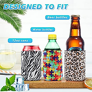 12 Pack Beer Can Coolers Sleeves Neoprene Drink Cooler Sleeves,for Standard 12 Ounce Cans Beer Coolers for Parties, Events or Gift (Classic collocation A)