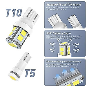 32 Pcs Dome Light Bulb LED Car Bulb Kit Set Interior Car Light Bulbs T10 T5 31MM DE3175 42MM Festoon Replacement Bulbs for Door,Courtesy,License Light(White)